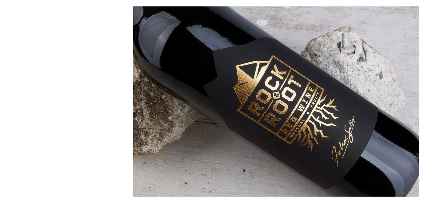 Rock & Root. Diseño packaging Félix Solís. Especialistas en vino